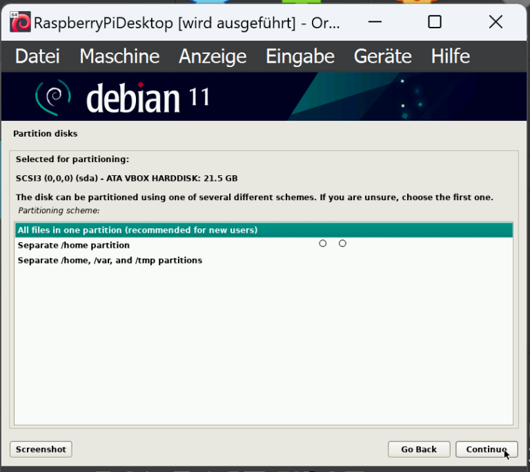 Raspberry Pi Desktop in einer virtuellen Maschine unter VirtualBox ...